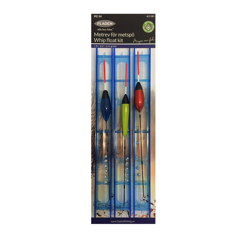 New FLADEN Set 3 Whip/Pole Float Kits 1.8g/2.0g/2.4g Barbed - Own4Less